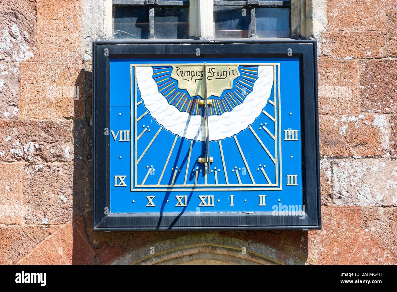 Ancient sundial on wall of Church of The Holy Cross, Church street ...