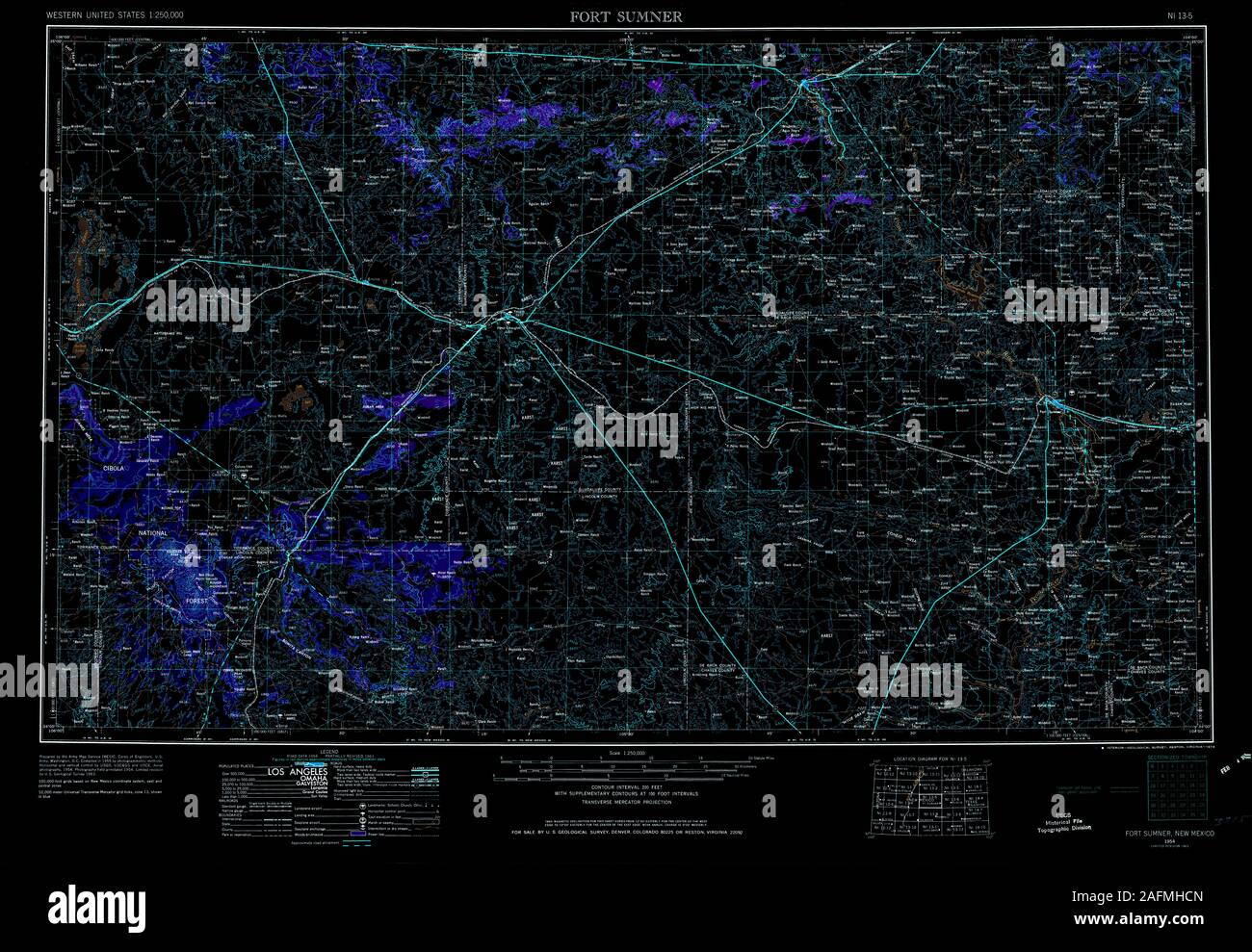 Fort sumner new mexico map hi-res stock photography and images - Alamy