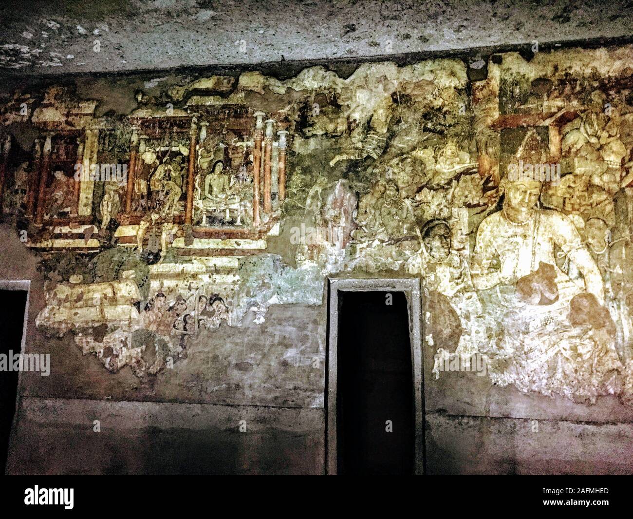 The paintings in the Ajanta caves predominantly narrate the Jataka ...