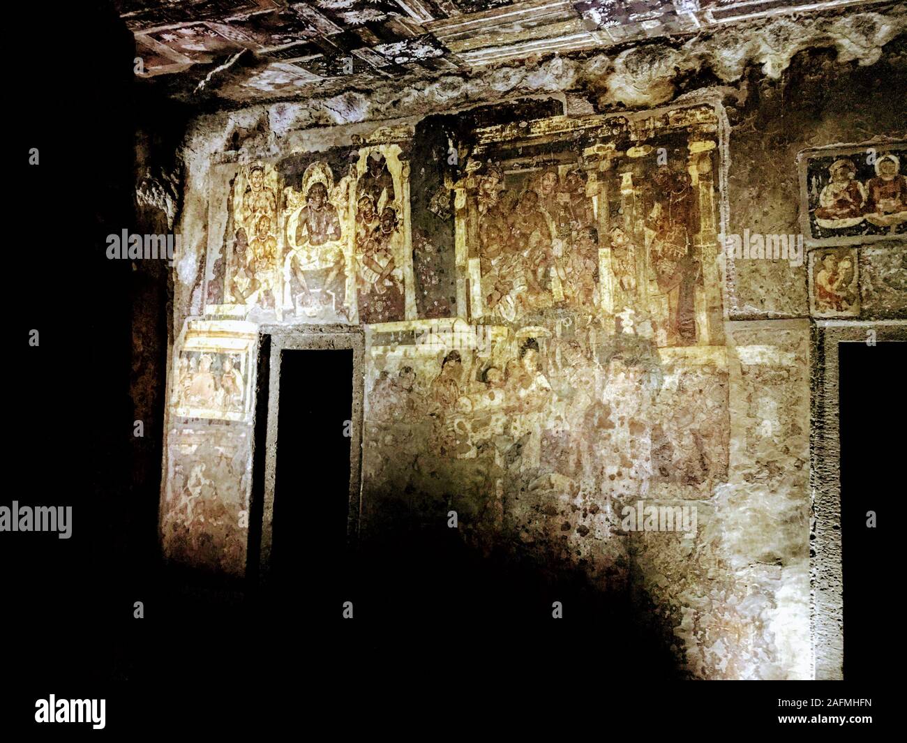 The paintings in the Ajanta caves predominantly narrate the Jataka ...