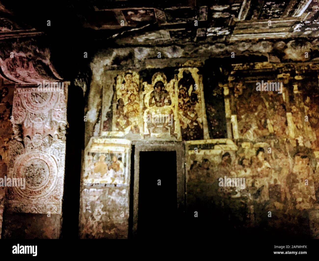 The paintings in the Ajanta caves predominantly narrate the Jataka ...