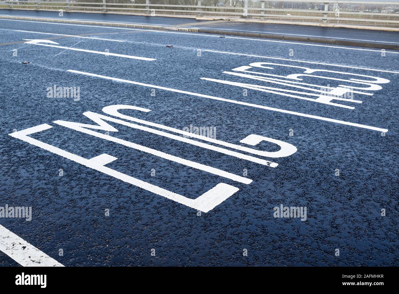 Traffic road signs near/at the new East Midlands Gateway Freight ...