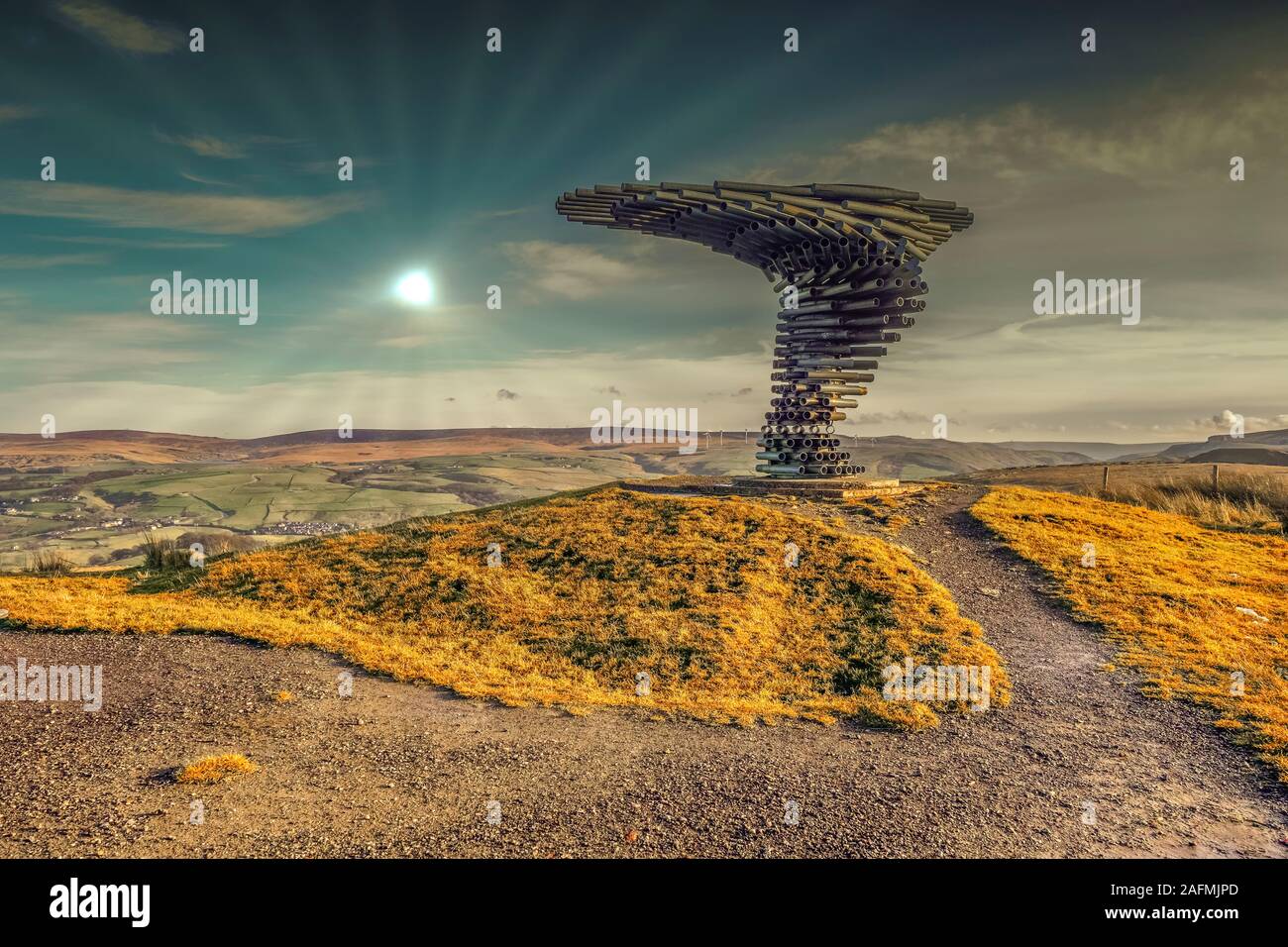 The singing ringing tree is a wind powered sound sculpture hi-res stock ...
