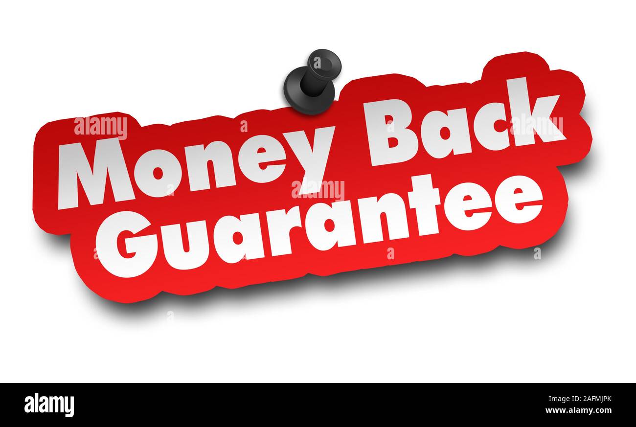 money back concept 3d illustration isolated on white background Stock ...