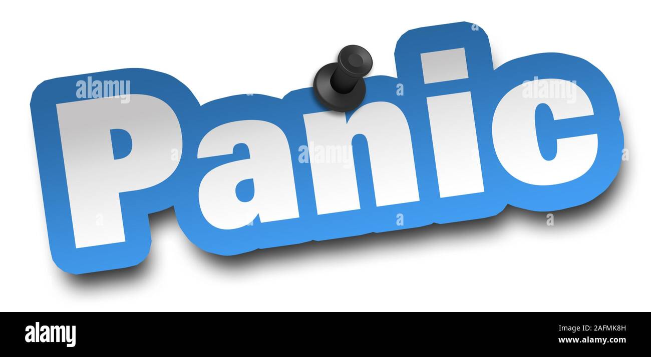 panic concept 3d illustration isolated on white background Stock Photo ...