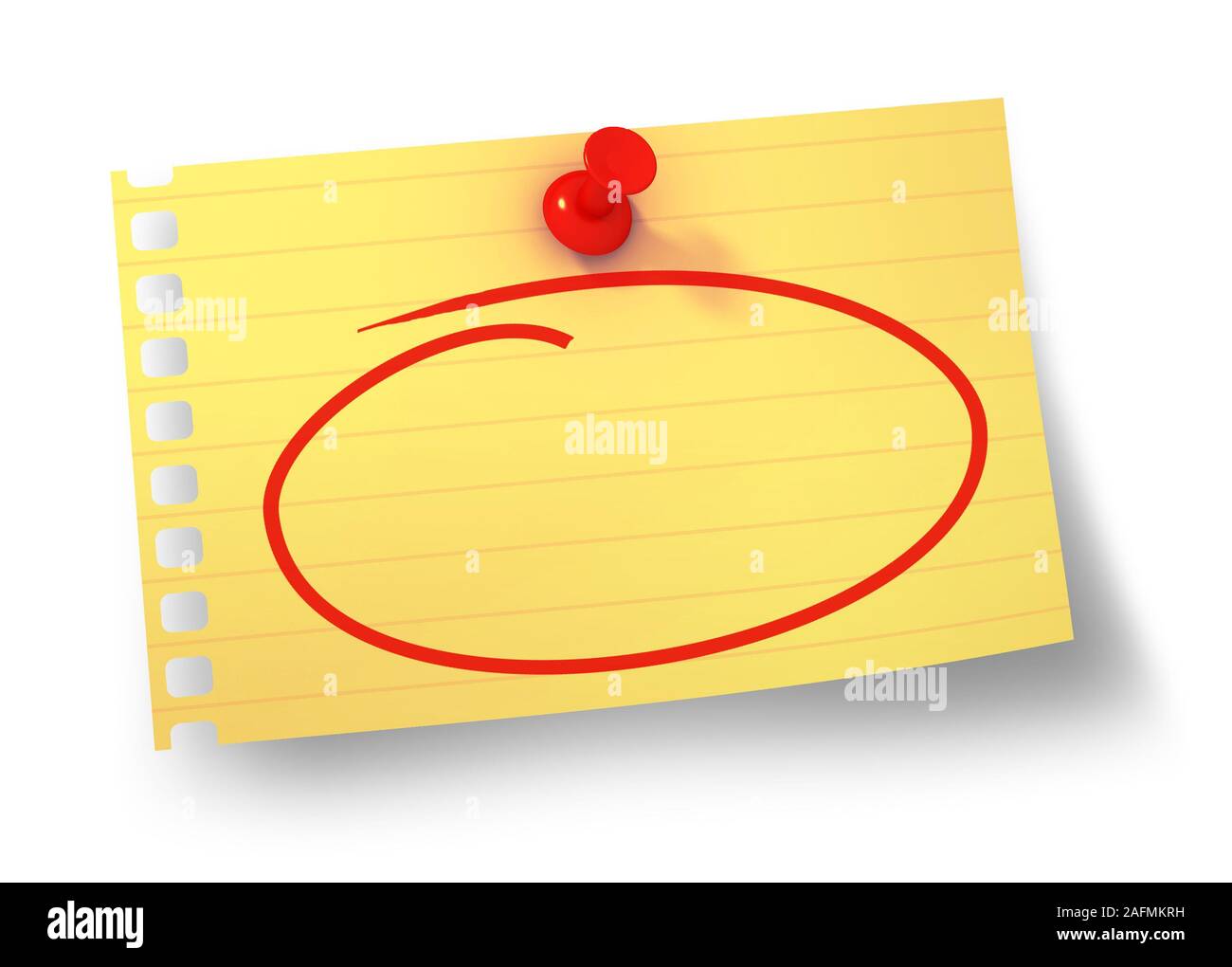 sticky note concept 3d illustration isolated on white background Stock ...