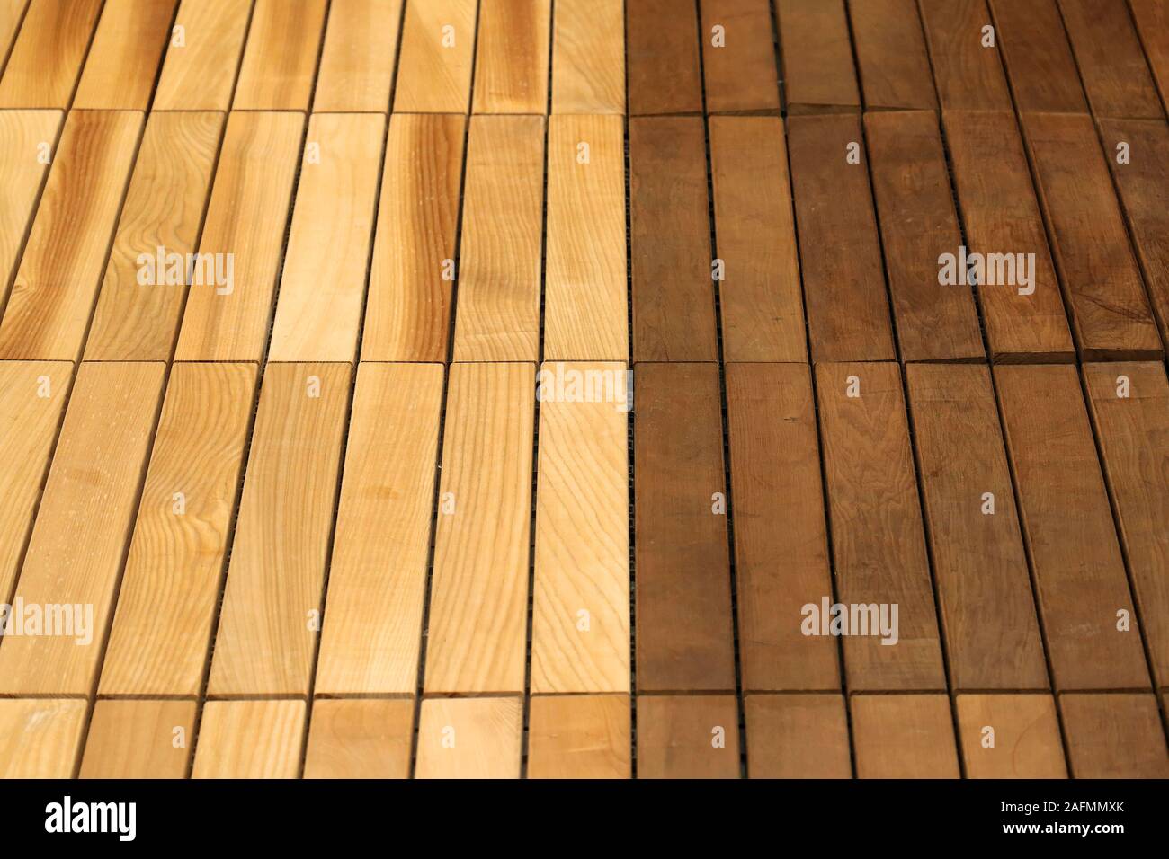 Brown wooden floor pattern tiles in a row Stock Photo - Alamy