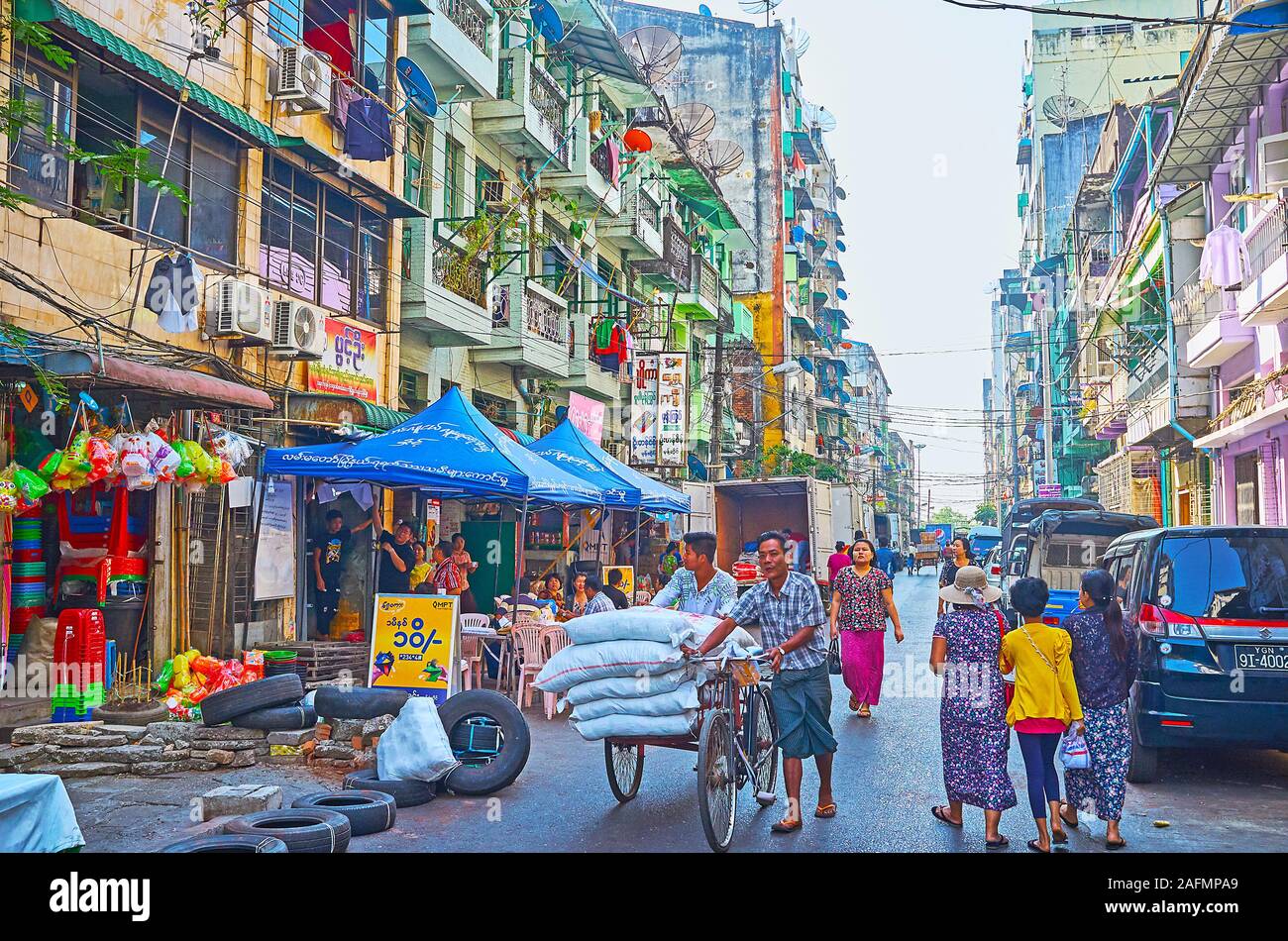 Yangon Downtown Chinatown High Resolution Stock Photography and Images ...