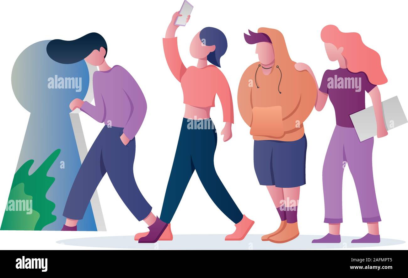 Self discovery journey concept Stock Vector Images - Alamy