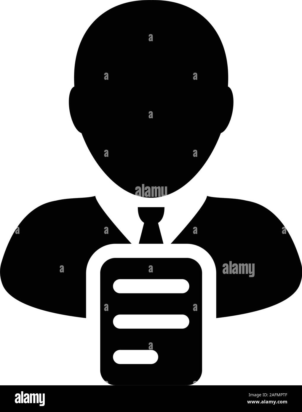 Application icon vector male person profile avatar with document symbol ...