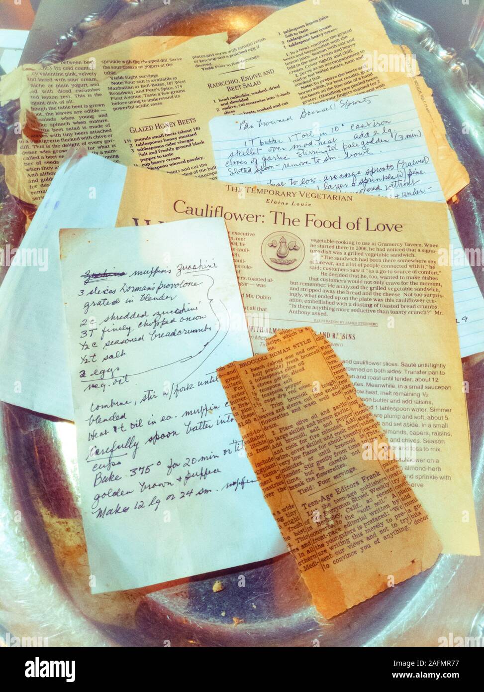 Vintage handwritten recipes hi-res stock photography and images - Alamy