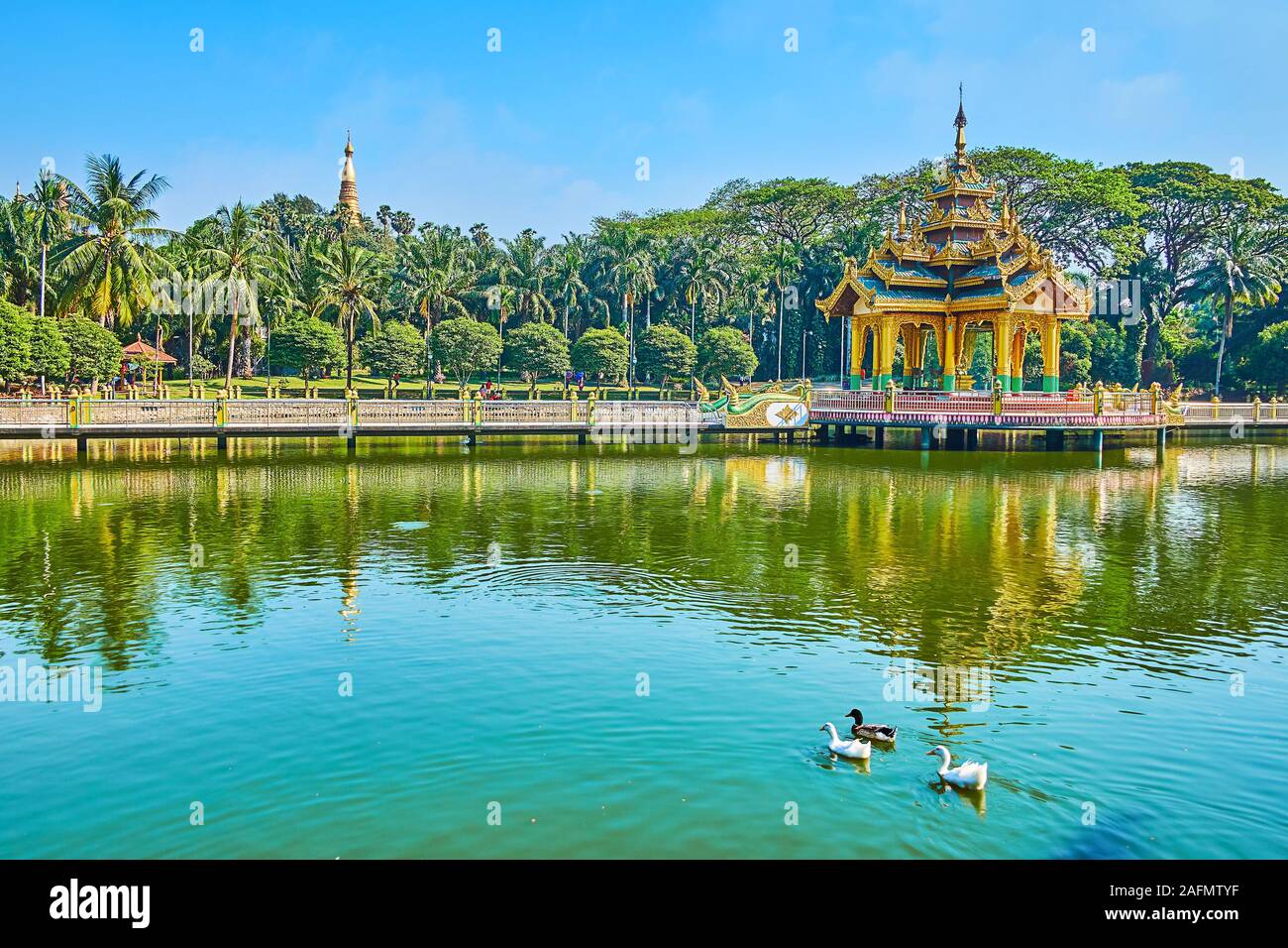The shady bank of Theingottara park is a perfect place to have some ...