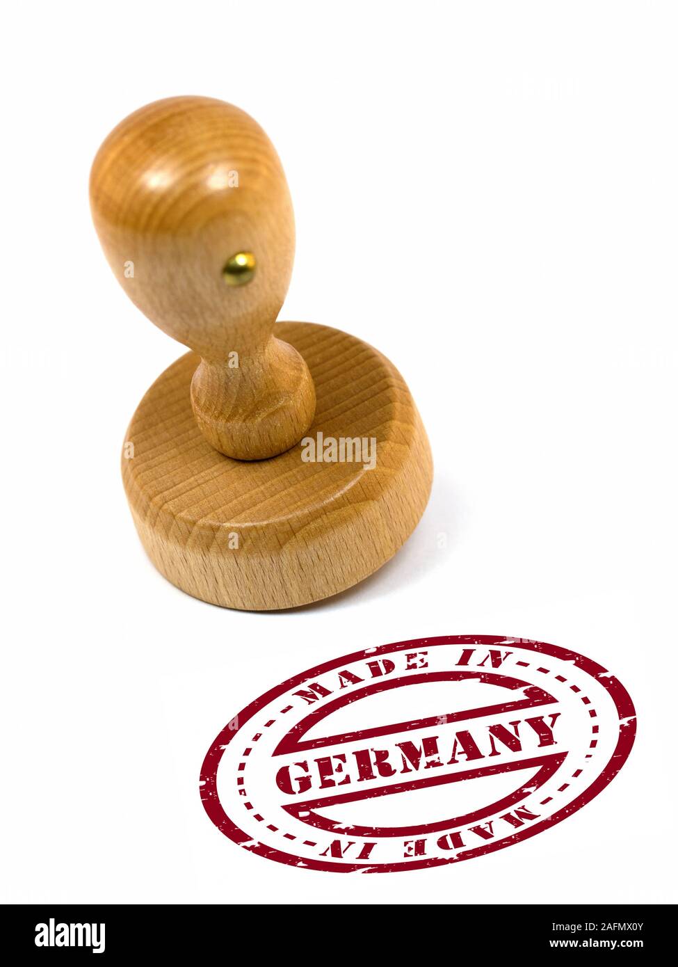 Stamp with the words "Made in Germany" against a white background Stock ...