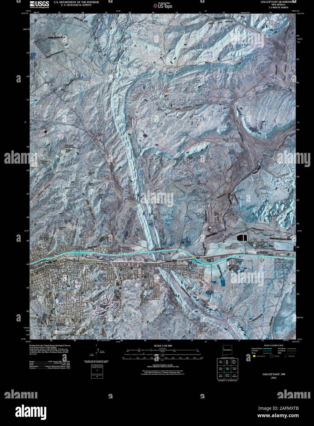 Gallup new mexico map hi-res stock photography and images - Alamy