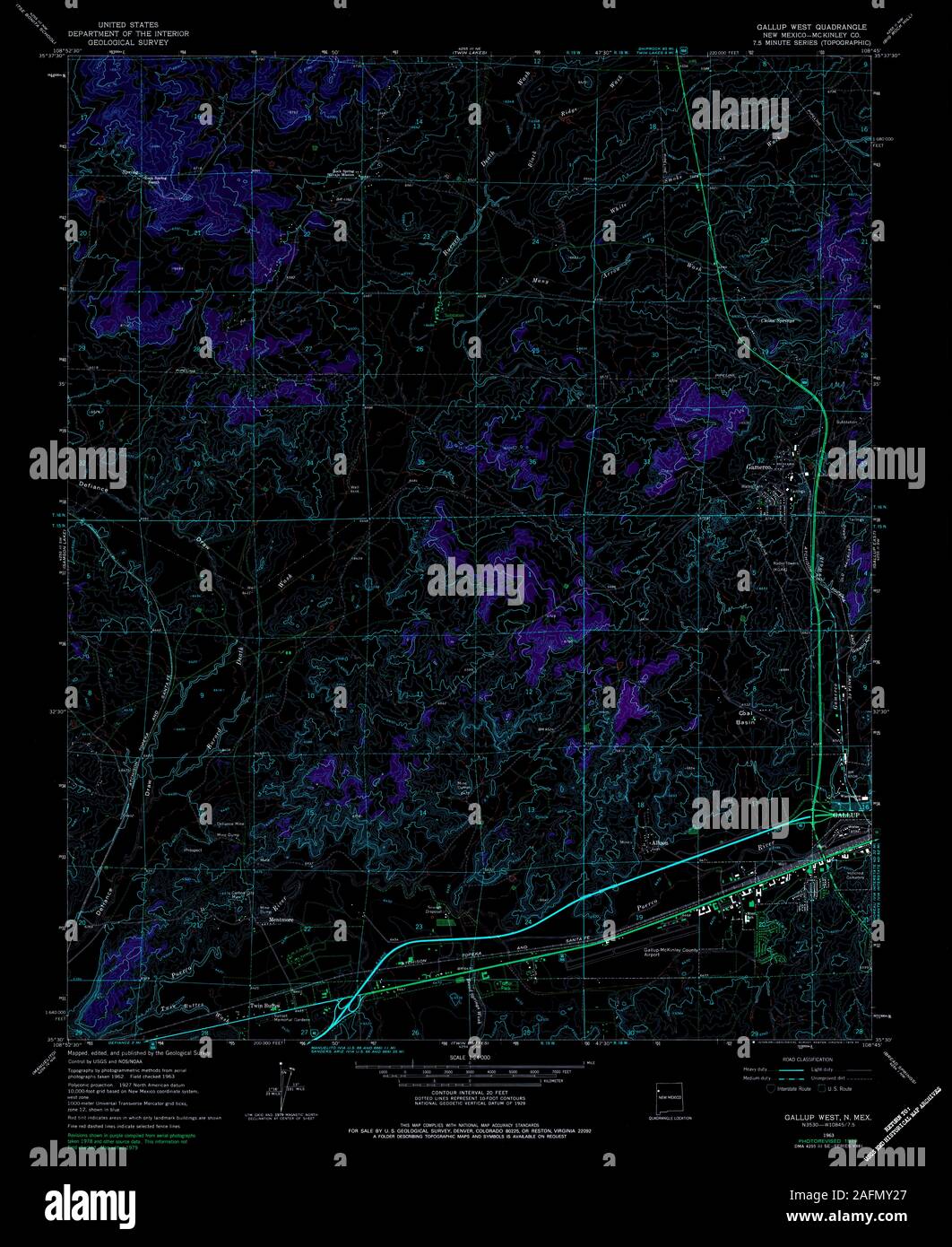 Gallup new mexico map hi-res stock photography and images - Alamy