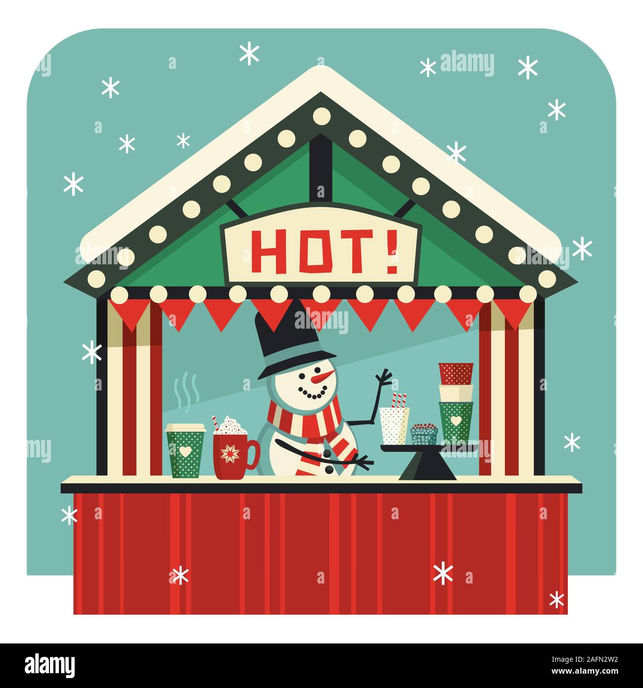 Warm drink stall Stock Vector Images - Alamy