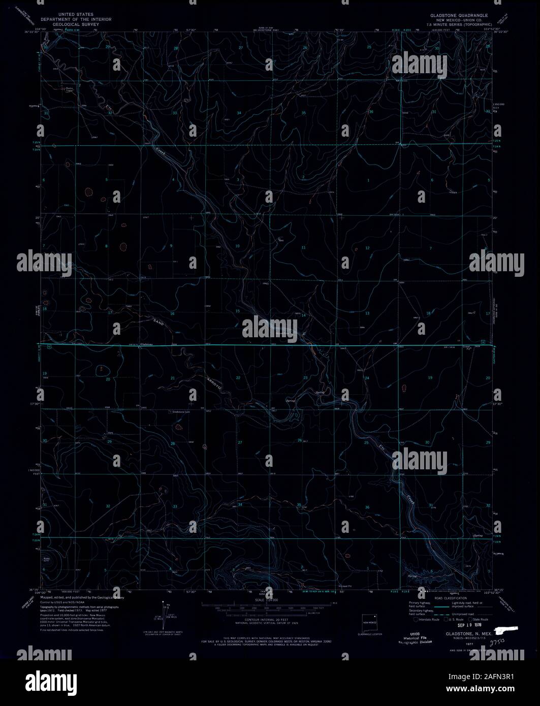 Map of gladstone new mexico hi-res stock photography and images - Alamy