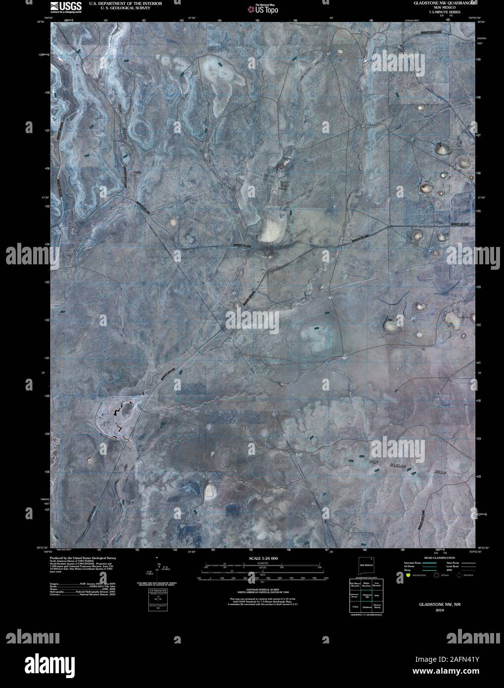 Map of gladstone new mexico hi-res stock photography and images - Alamy