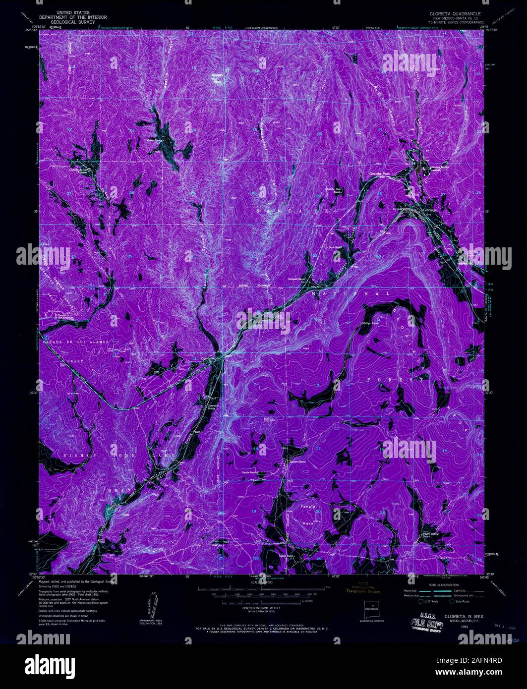 Glorieta new mexico map hi-res stock photography and images - Alamy