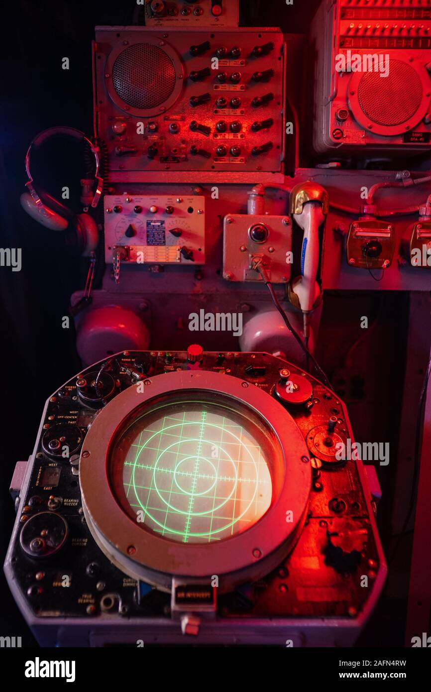 Submarine control center Stock Photo - Alamy