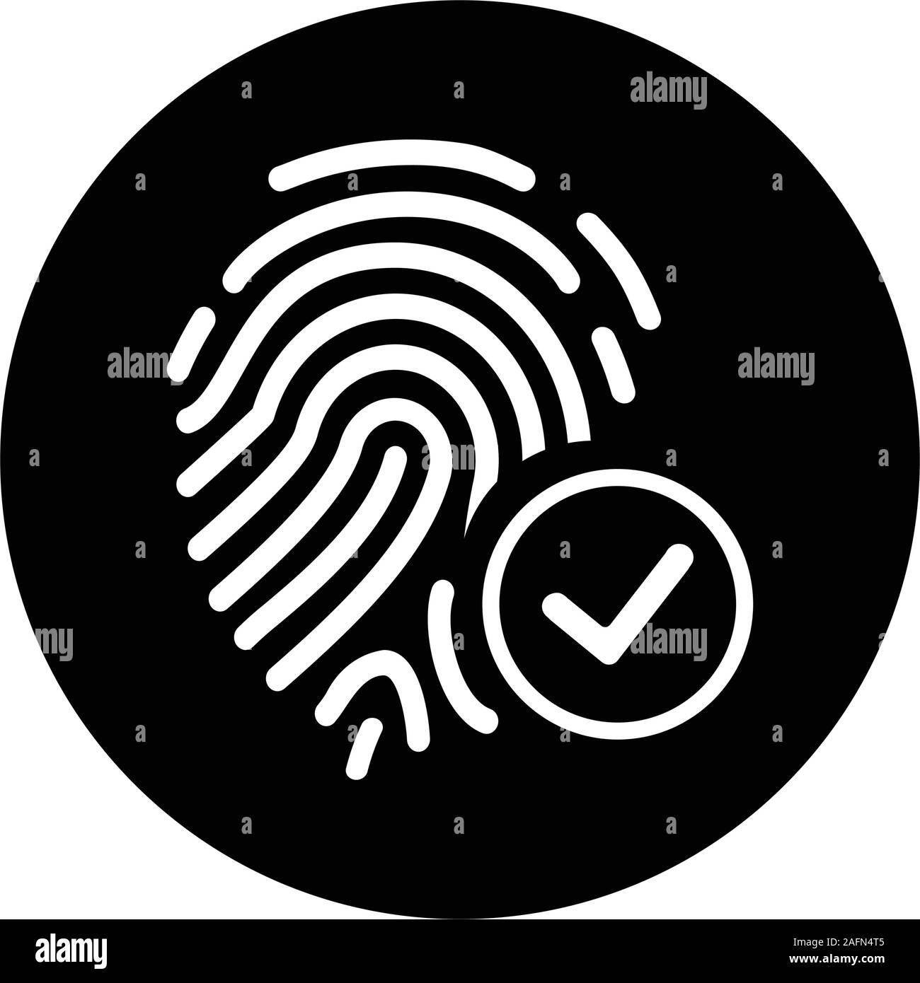 Scanner finger icon outline Black and White Stock Photos & Images - Alamy