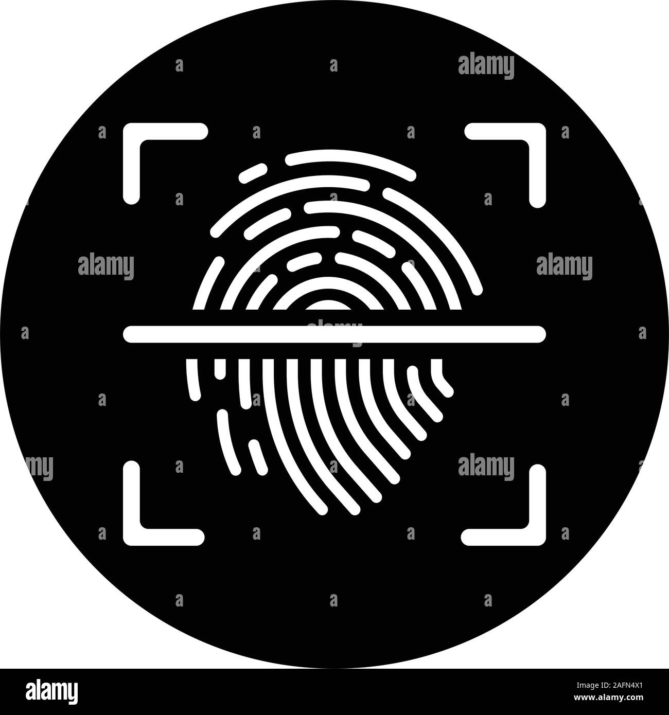Biometric Scan Fingerprint Identity Icon Stock Vector Image And Art