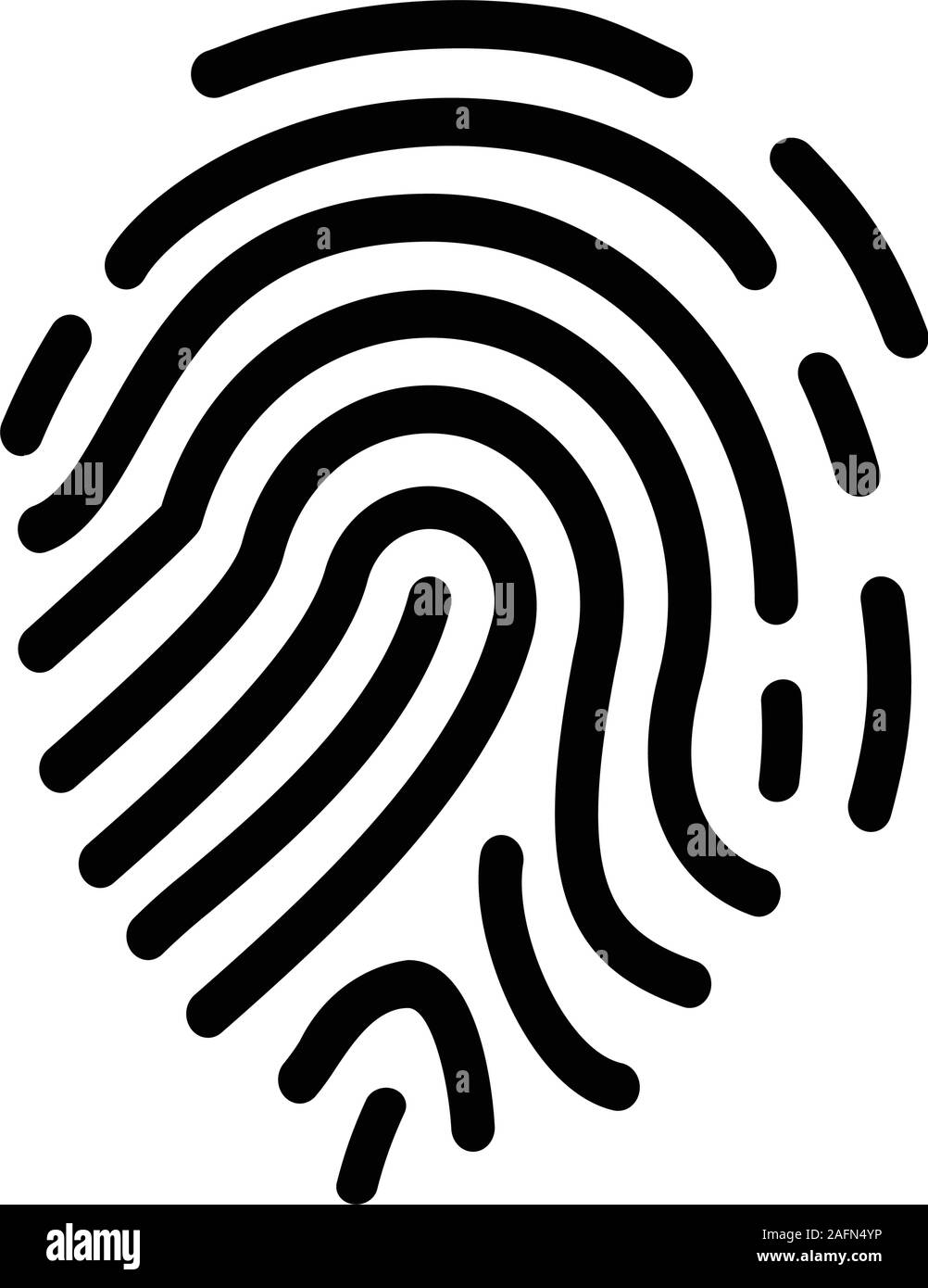 Biometric Scan Fingerprint Identity Icon Stock Vector Image And Art