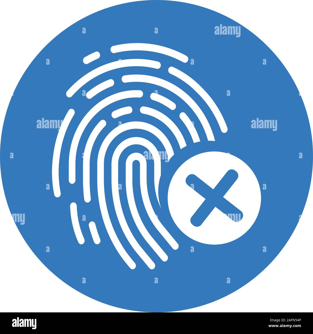 Fingerprint scanner rejected icon Stock Vector Image & Art - Alamy