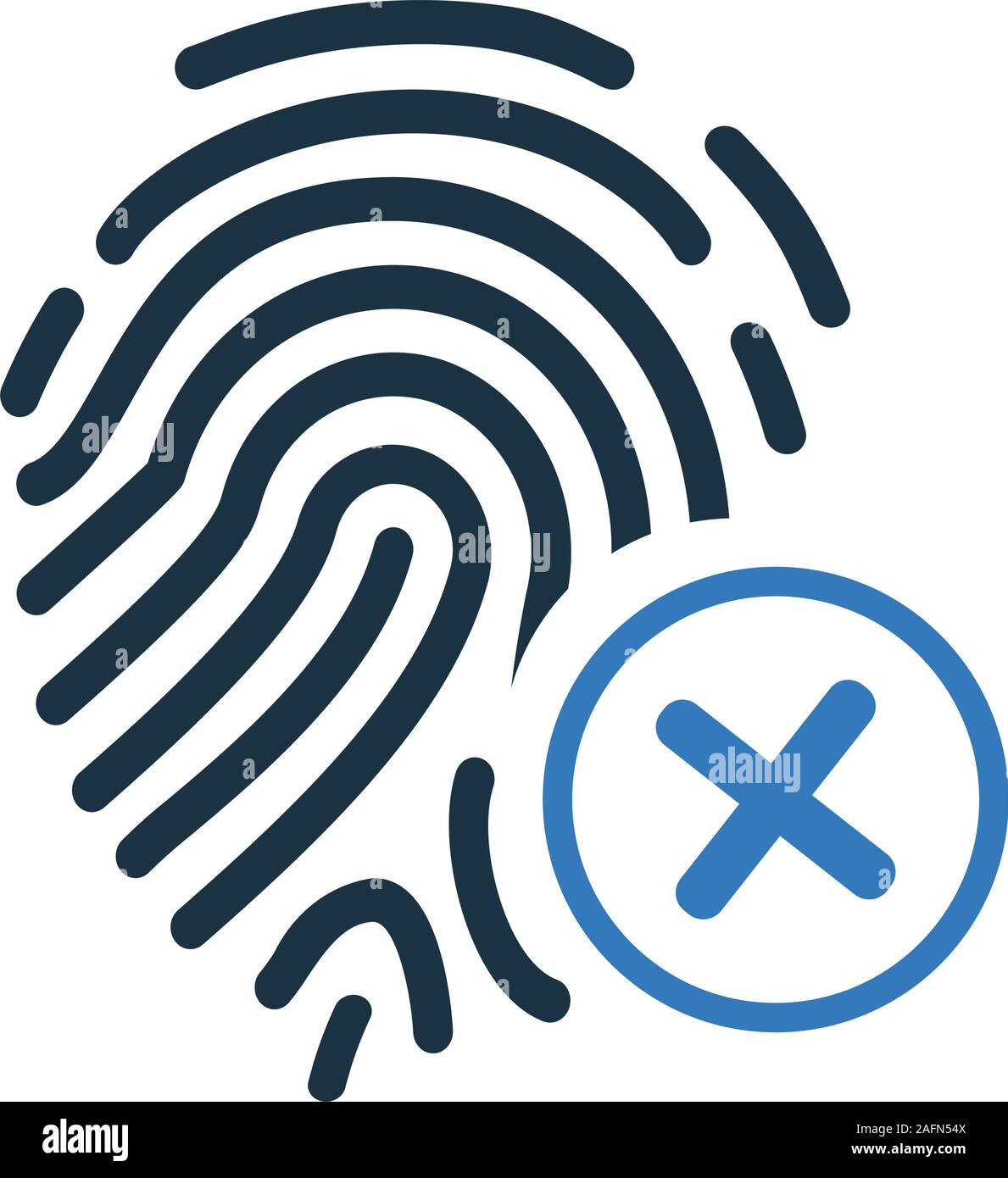 Fingerprint scanner rejected icon Stock Vector Image & Art - Alamy