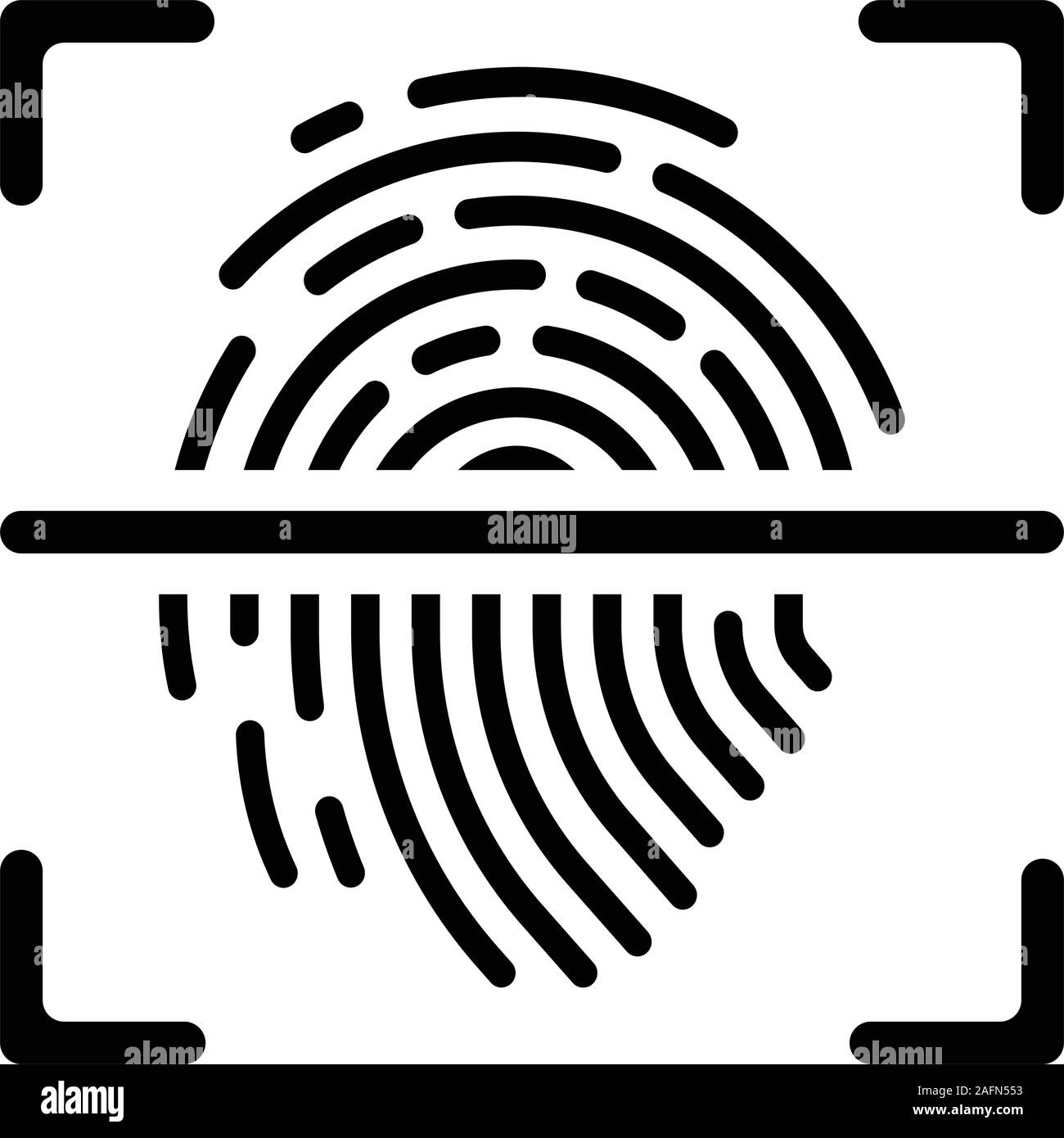 Biometric Scan Fingerprint Identity Icon Stock Vector Image And Art
