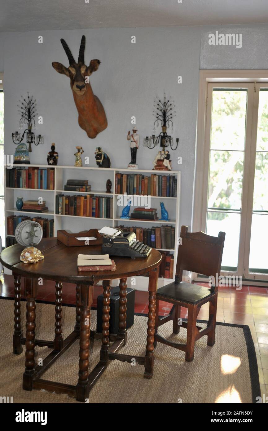 The Study Room in author Ernest Hemingway house, a famous travel ...