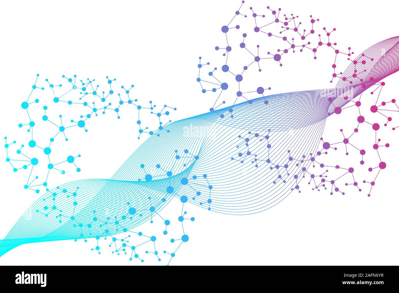 Structure molecule and communication. Dna, atom, neurons. Scientific ...