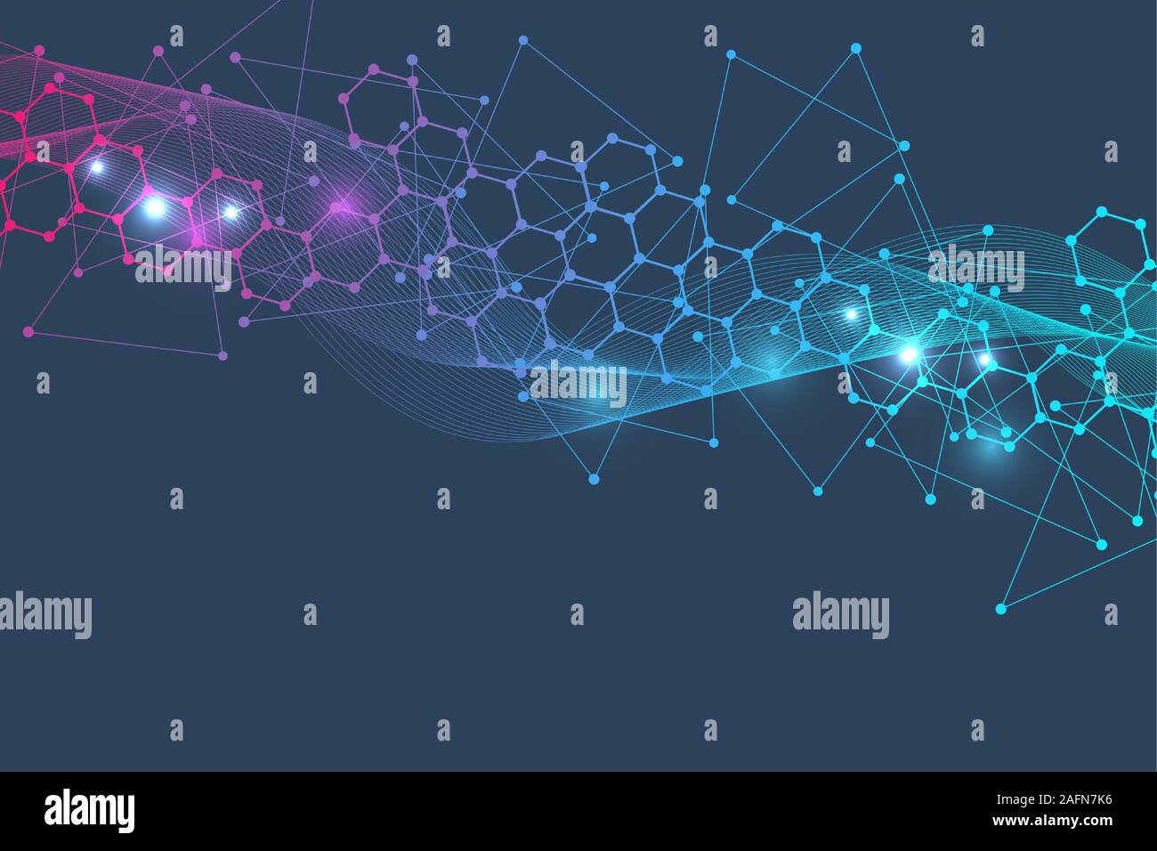 Big Data Visualization Background. Modern futuristic virtual abstract background. Science ...