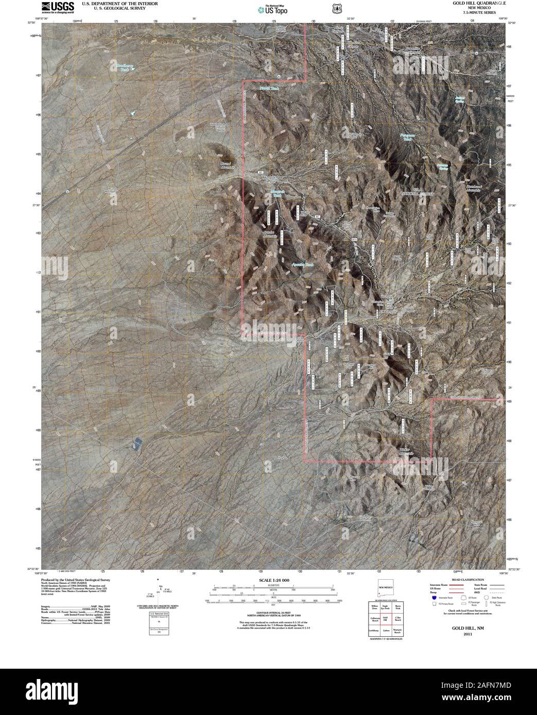 New mexico gold map Cut Out Stock Images & Pictures - Alamy