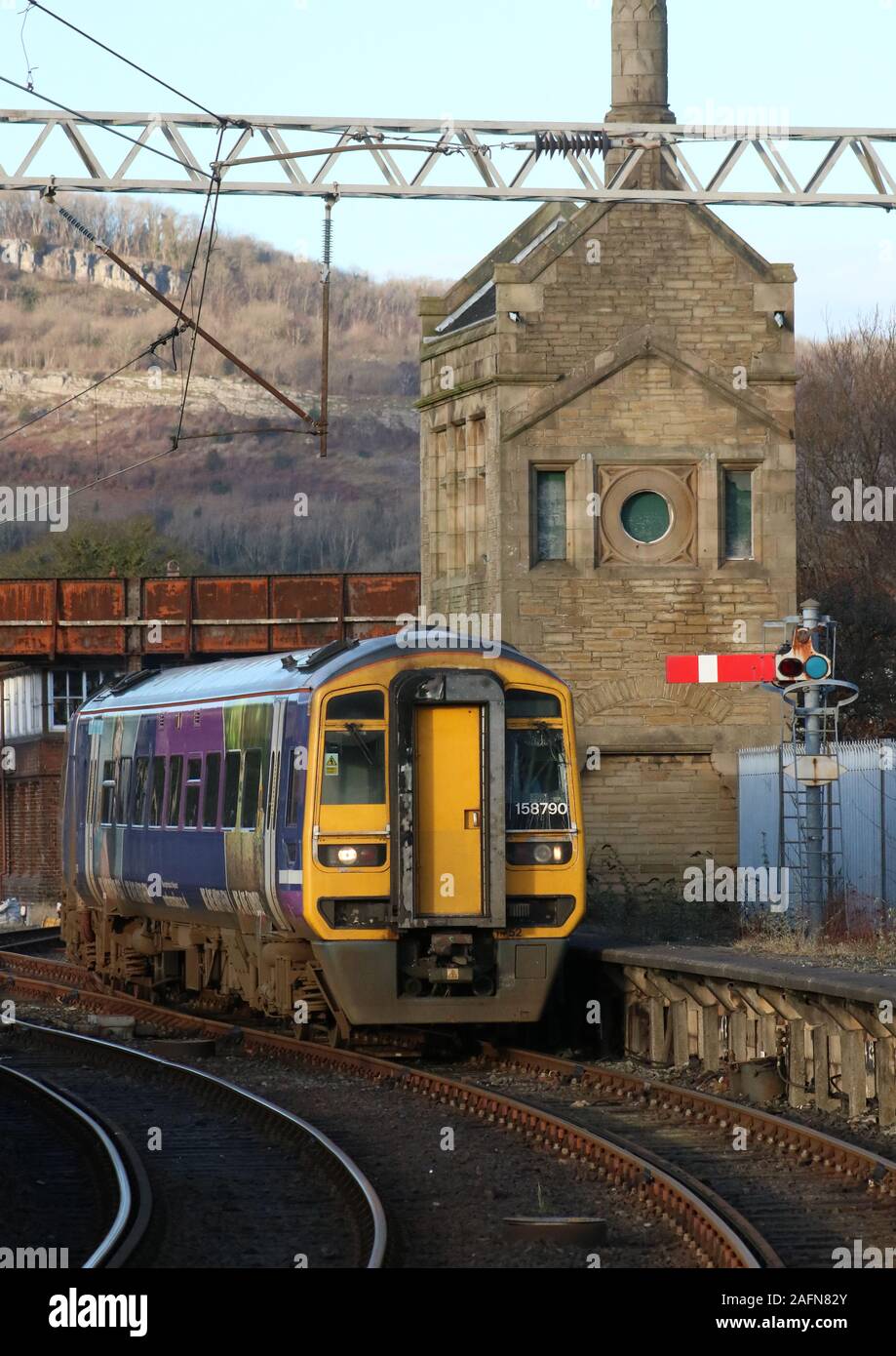 Class 158 express sprinter dmu train operated by Northern arriving at ...