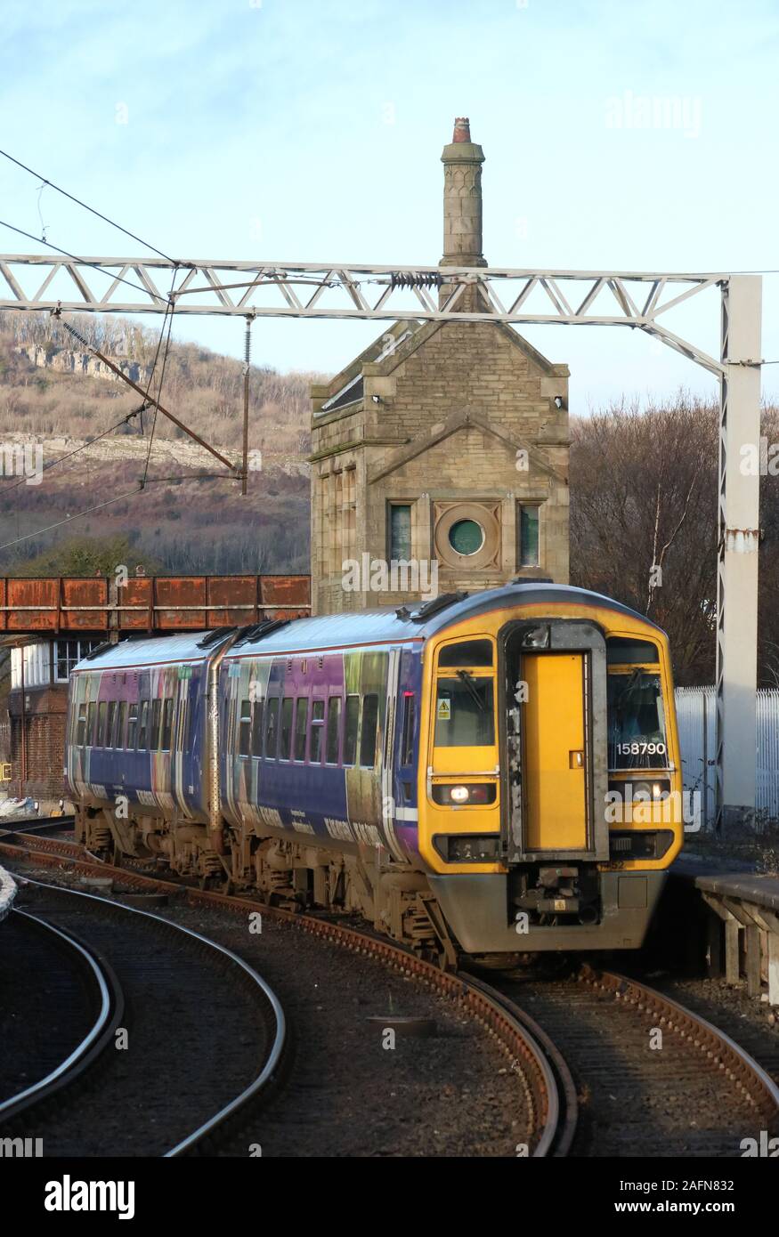 Class 158 express sprinter dmu train operated by Northern arriving at ...