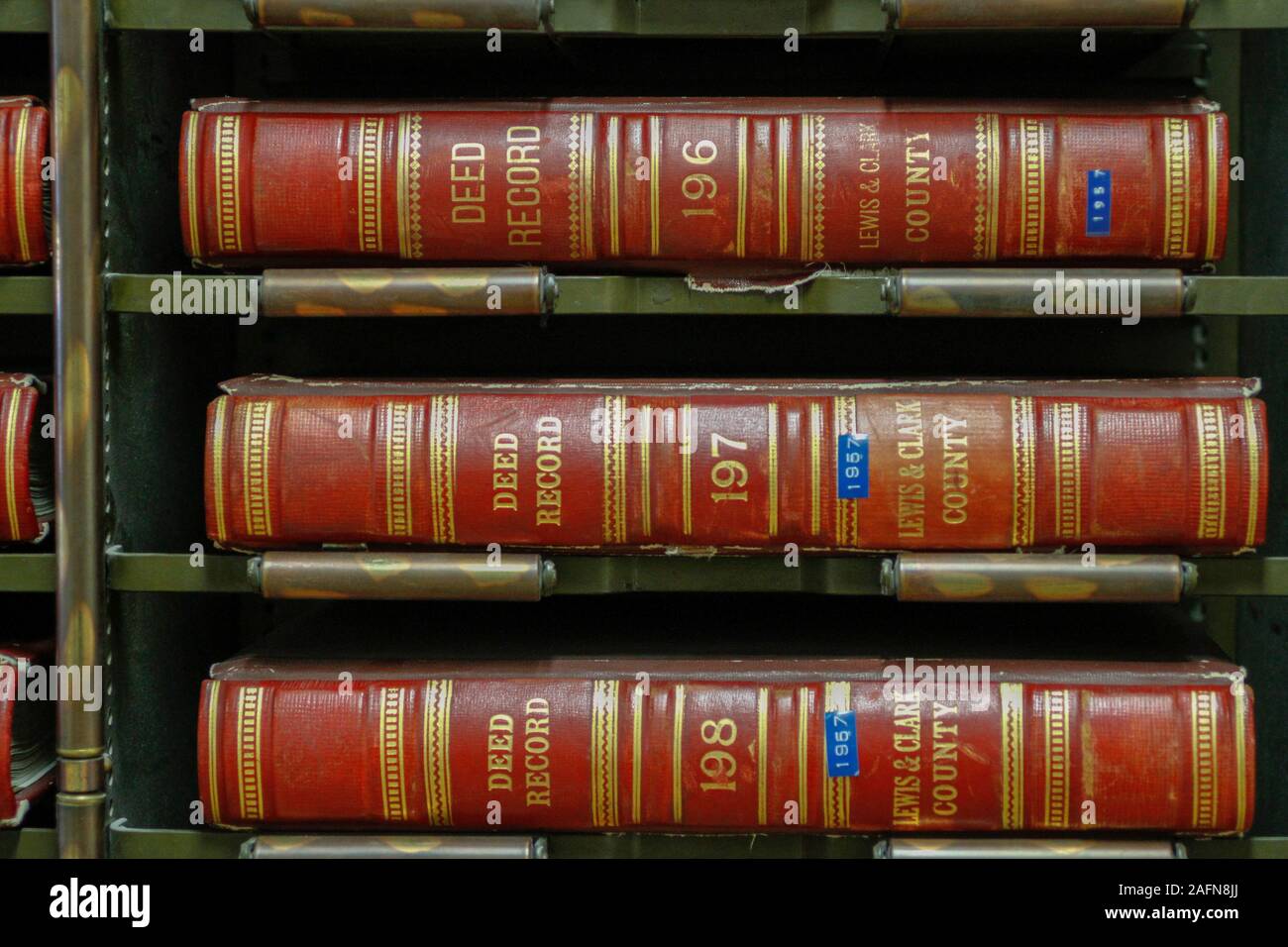 Deed record books housed in the city-county building in Lewis and Clark ...