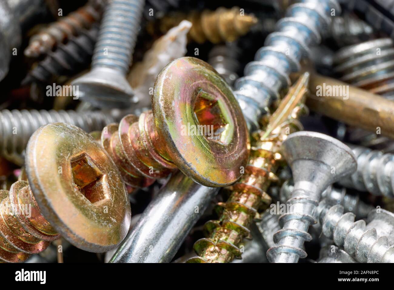 Old bolts and screws hi-res stock photography and images - Alamy