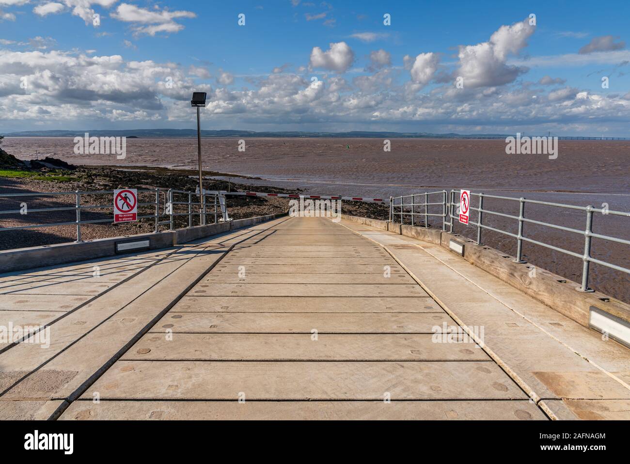 Slipway for the lifeboat in Portishead, North Somerset, England, UK ...
