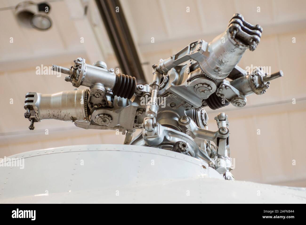 Military helicopter rotor blade detail close up. Military helicopter ...