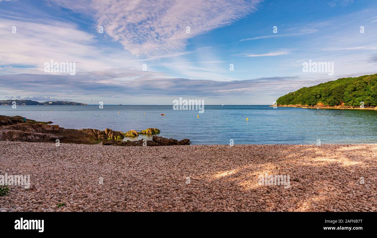 The shingle beach of Elberry Cove, Torbay, England, UK Stock Photo - Alamy