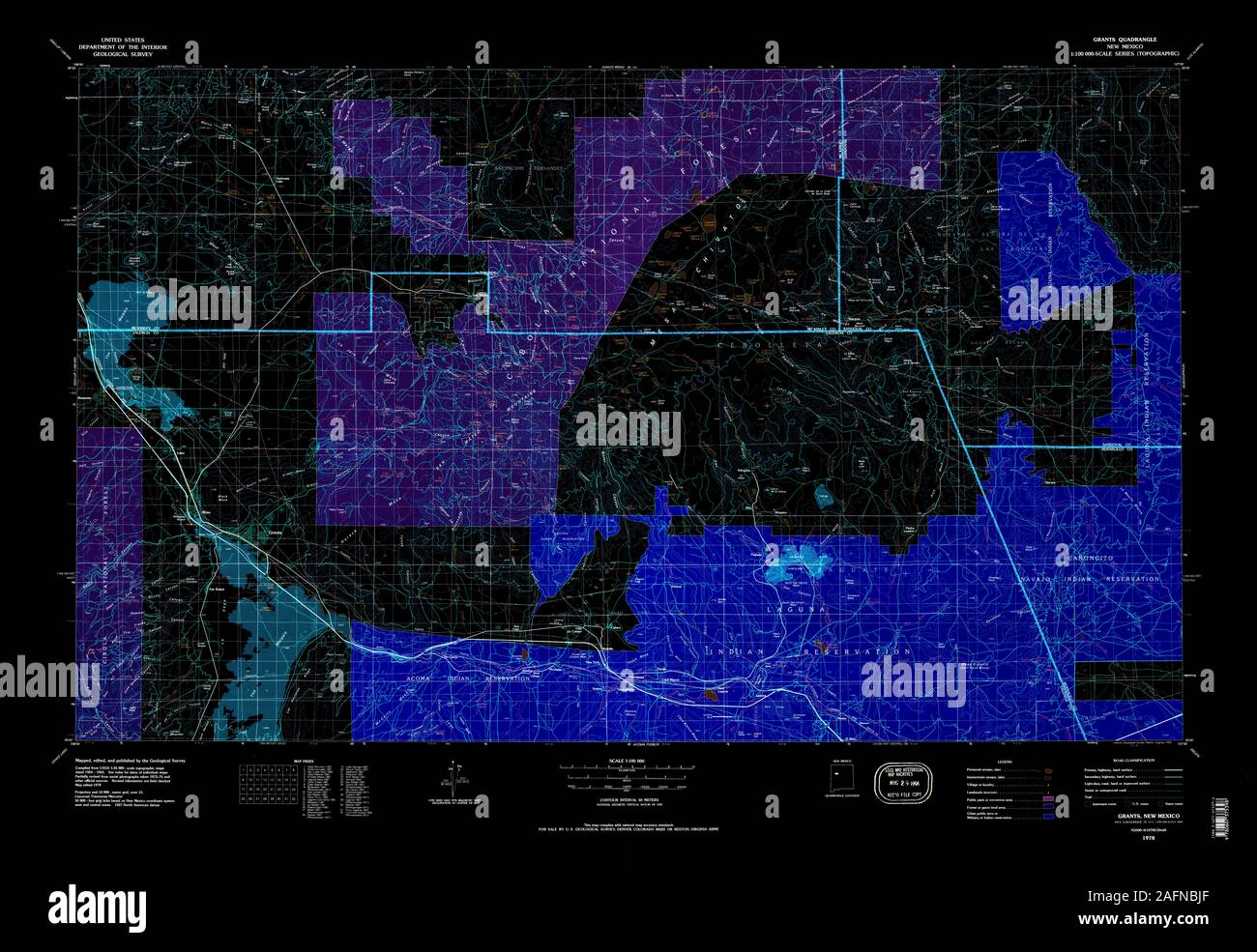 Map of grants new mexico hi-res stock photography and images - Alamy