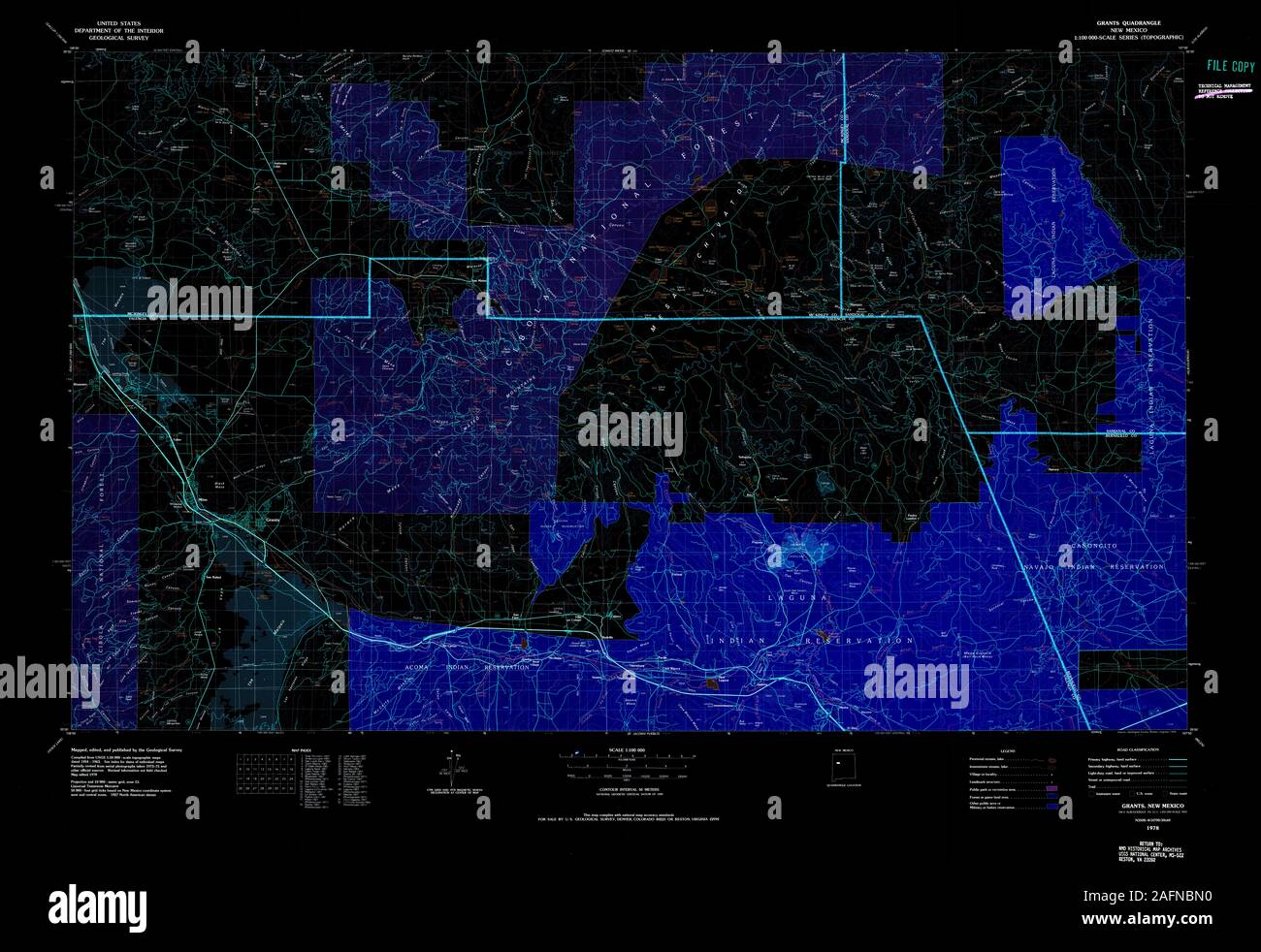 Map of grants new mexico hi-res stock photography and images - Alamy