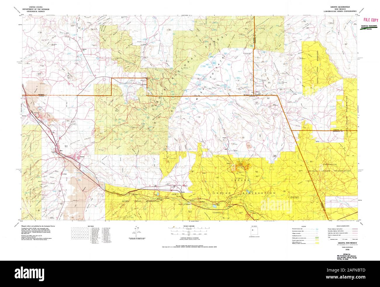 Map of grants new mexico hi-res stock photography and images - Alamy