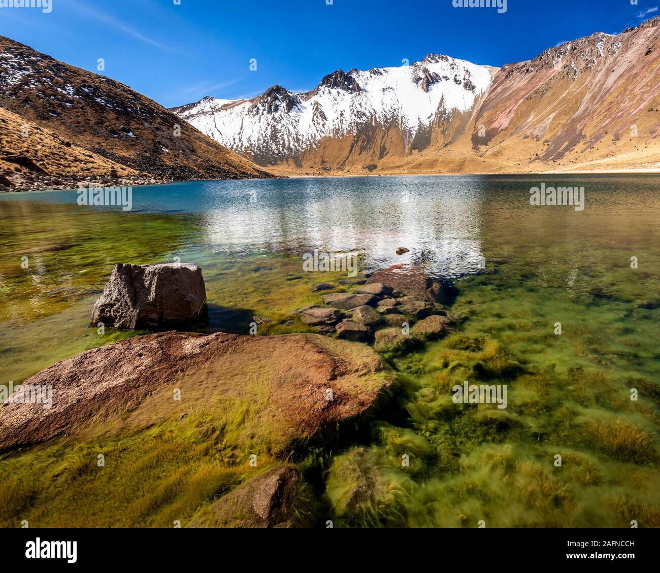 Lago del Sol (Sun Lake) at the Nevado de Toluca peak in Mexico Stock ...