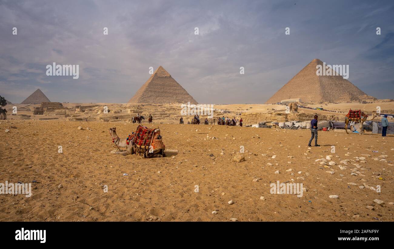 Giza, Egypt - The famous pyramids site Stock Photo - Alamy