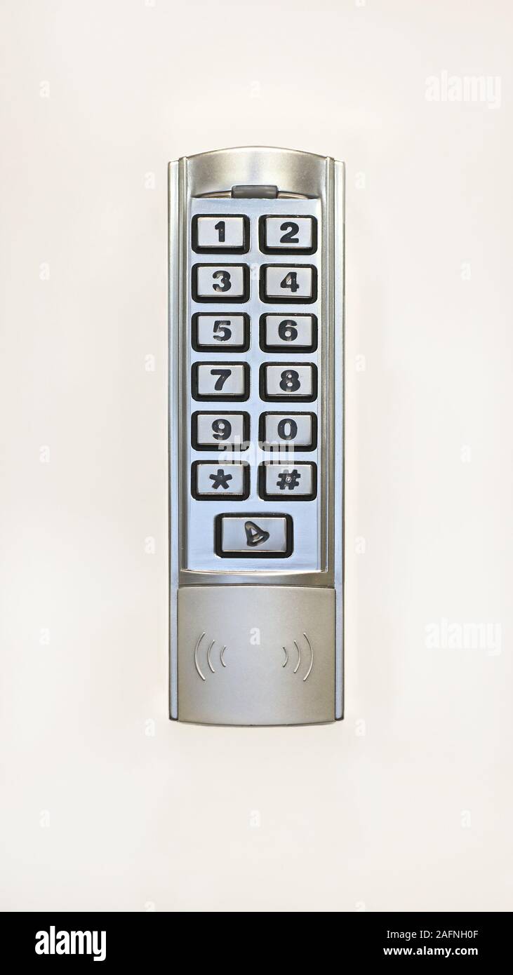 Numeric Pad With Wireless Connection Electronic Lock Stock Photo - Alamy