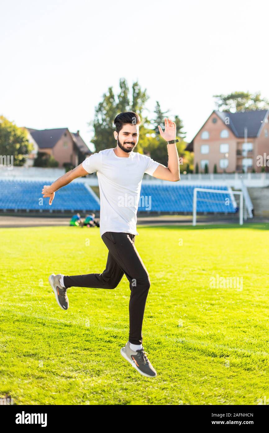 Indian man jumping hi-res stock photography and images - Alamy