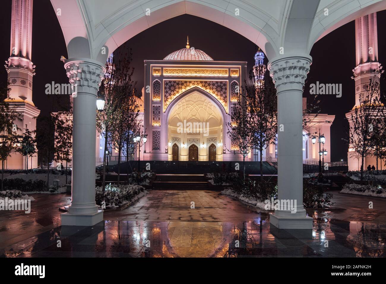 Prophet Muhammad mosque in Shali City, Chechnya, Russia. The largest ...