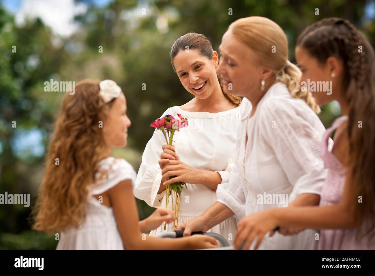 Group Adults Kids Talking High Resolution Stock Photography and Images ...
